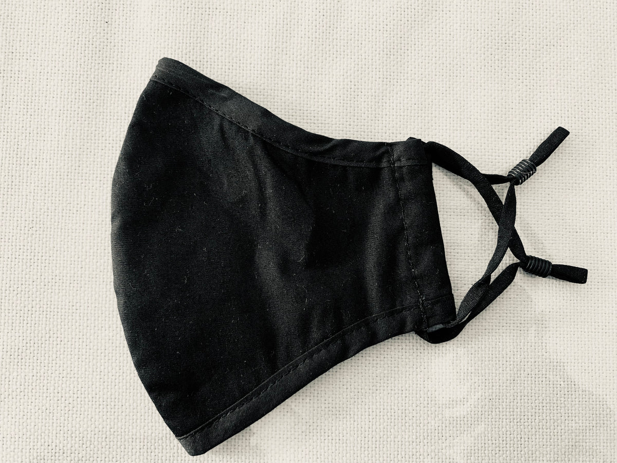 PLAIN BALCK FACE MASKS ADULT – Logoland